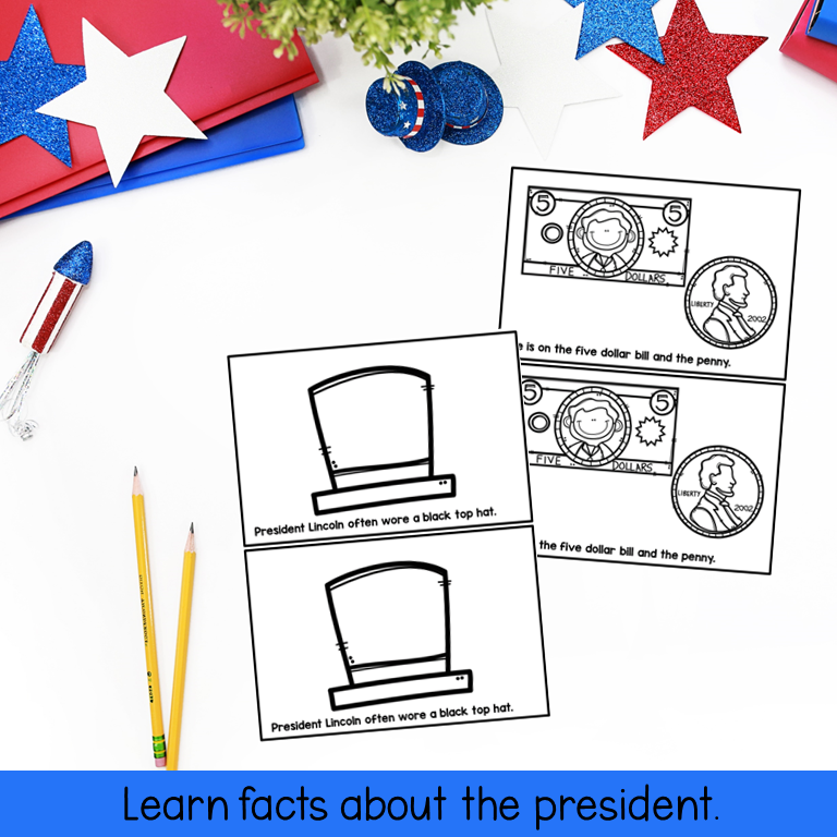 Abraham Lincoln President's Day Emergent Reader for Preschool and ...