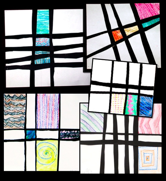 Art Lesson Mondrian Inspired Line Design | Made By Teachers