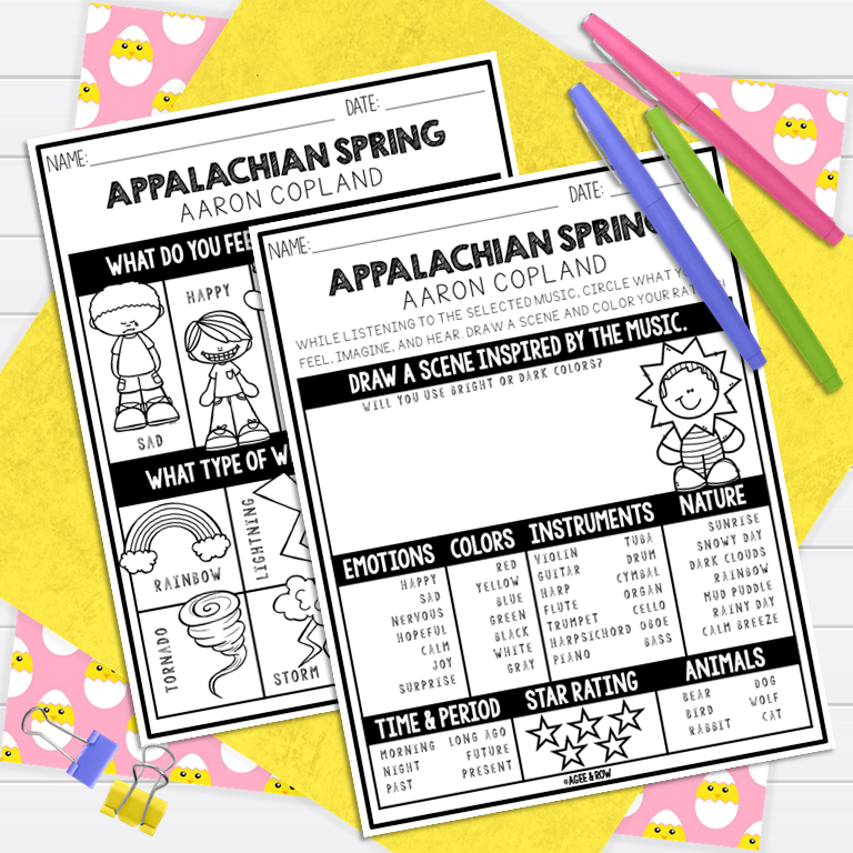 April Mindful Music | Spring SEL Classical Music Listening Activities ...