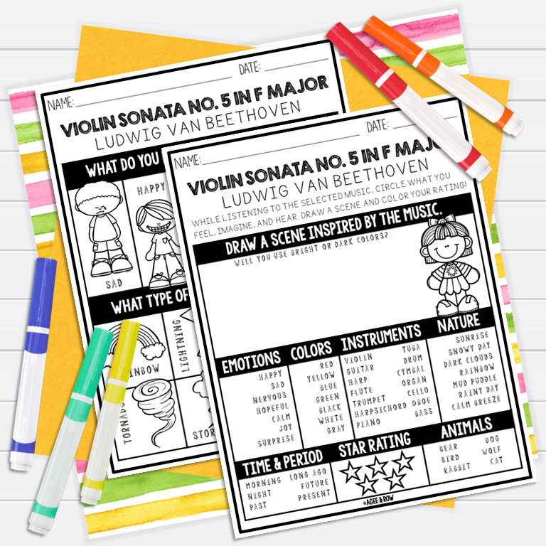 April Mindful Music | Spring SEL Classical Music Listening Activities ...