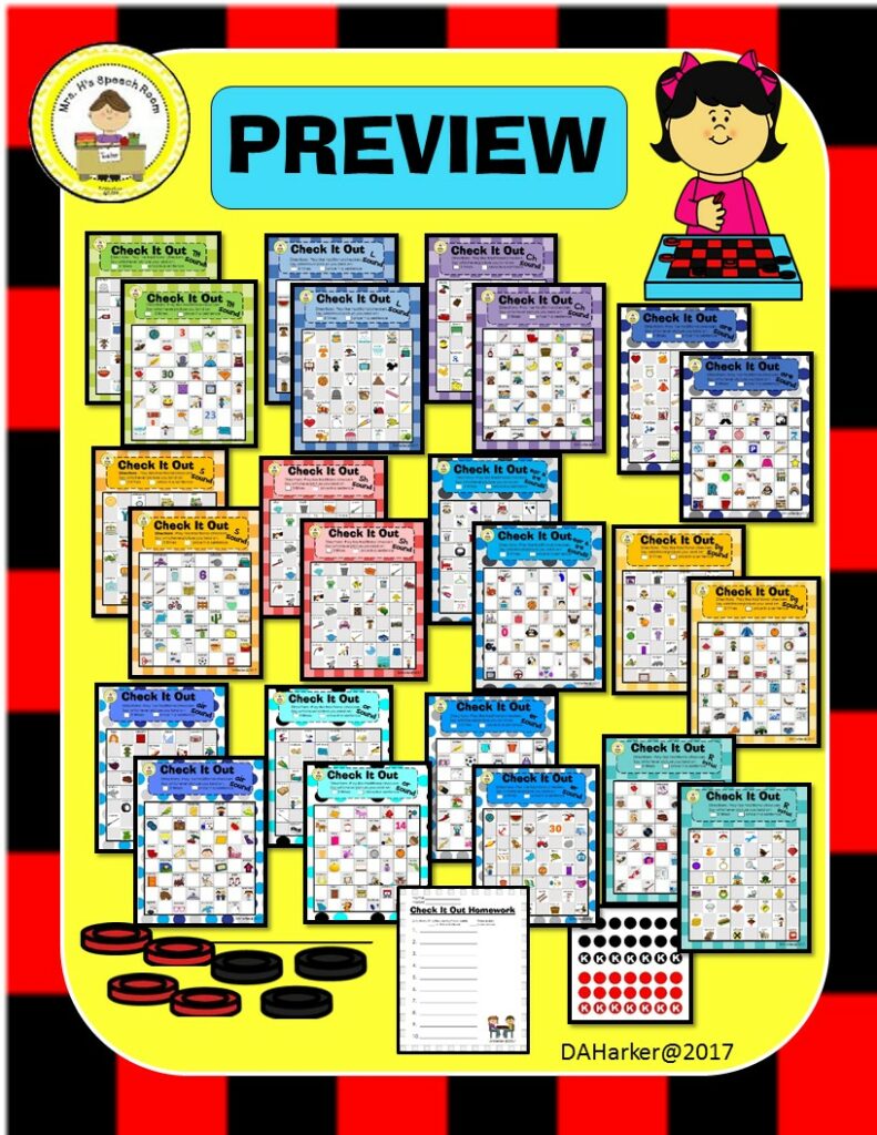 Articulation Game of Checkers for Speech Therapy | Made By Teachers