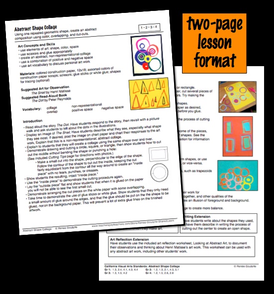 Art Lesson Abstract Shape Collage | Made By Teachers