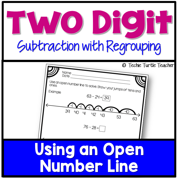 2-Digit Subtraction with Regrouping Using an Open Number Line | Made By ...