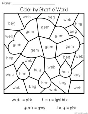 Weather Color by CVC Word | Made By Teachers