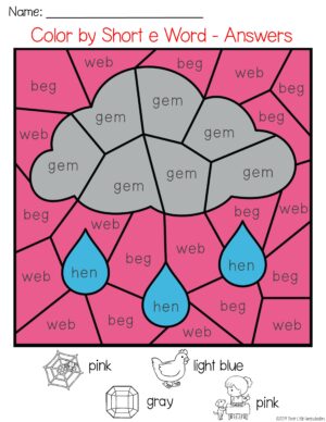 Weather Color by CVC Word | Made By Teachers