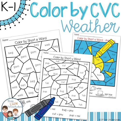 Weather Color by CVC Word | Made By Teachers