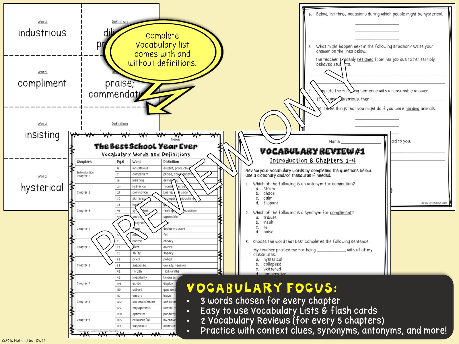 The Best School Year Ever Novel Study Unit | Comprehension and ...