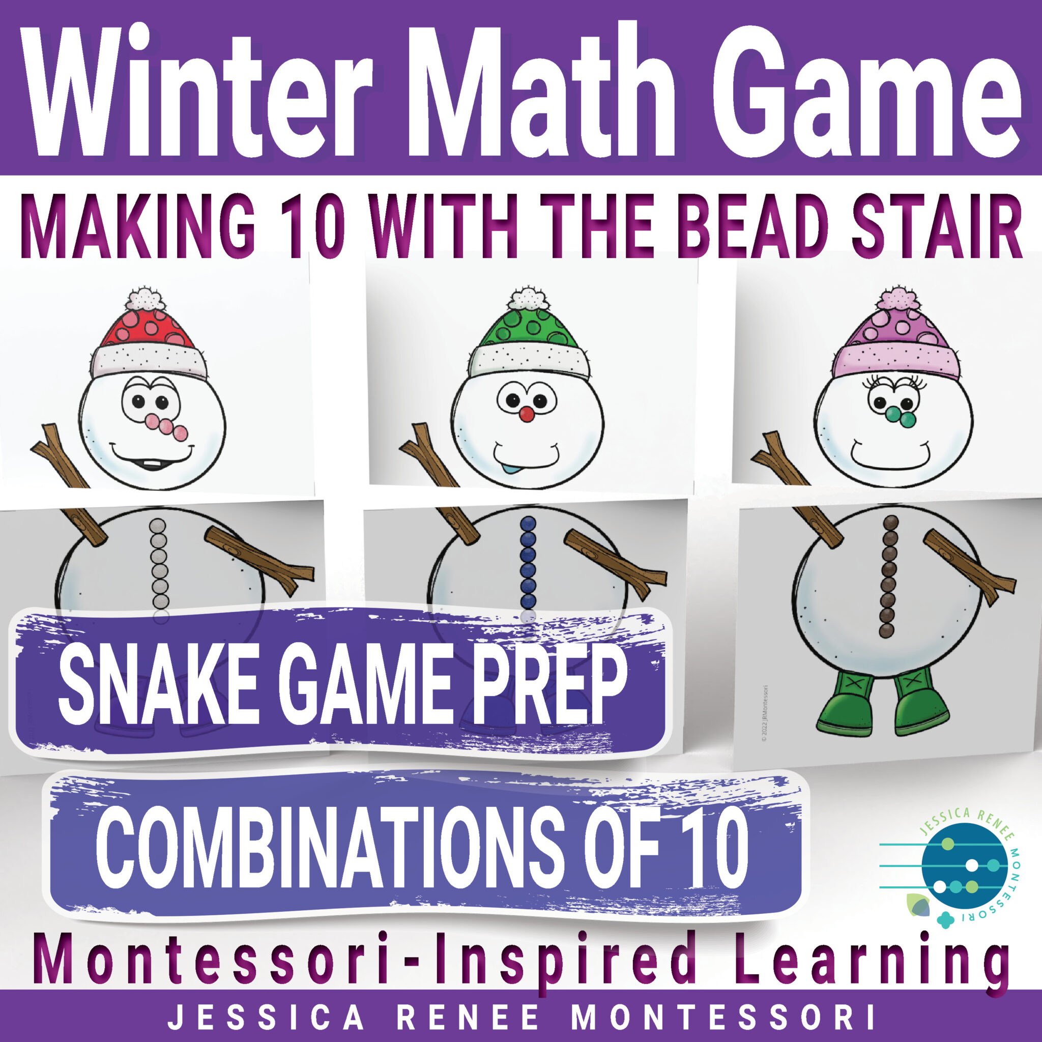 Montessori Math Bead Stair Snowflakes Clip Art | Made By Teachers