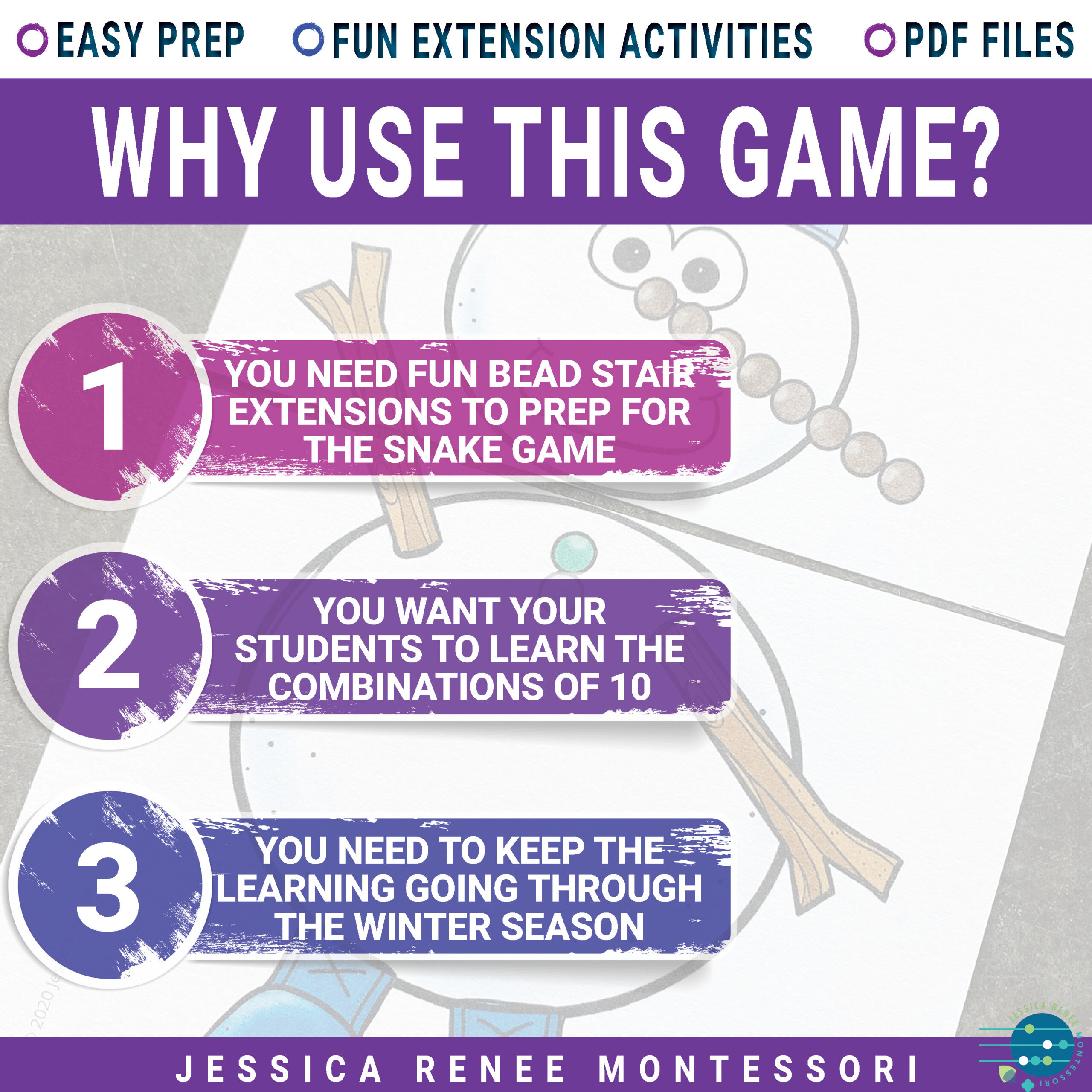 Montessori Winter & Christmas Math Activity: Making 10 Bead Stair ...