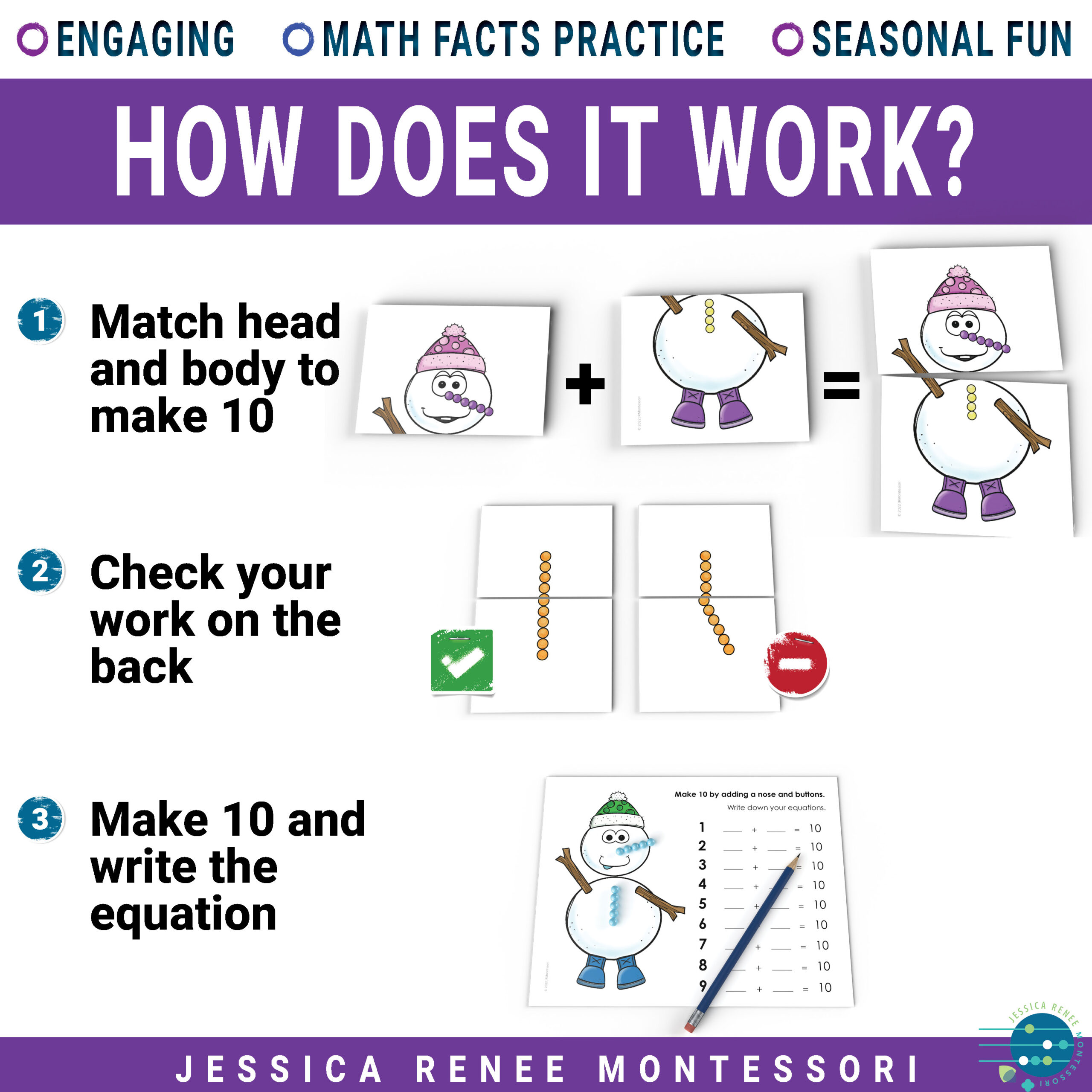 Montessori Winter & Christmas Math Activity: Making 10 Bead Stair ...