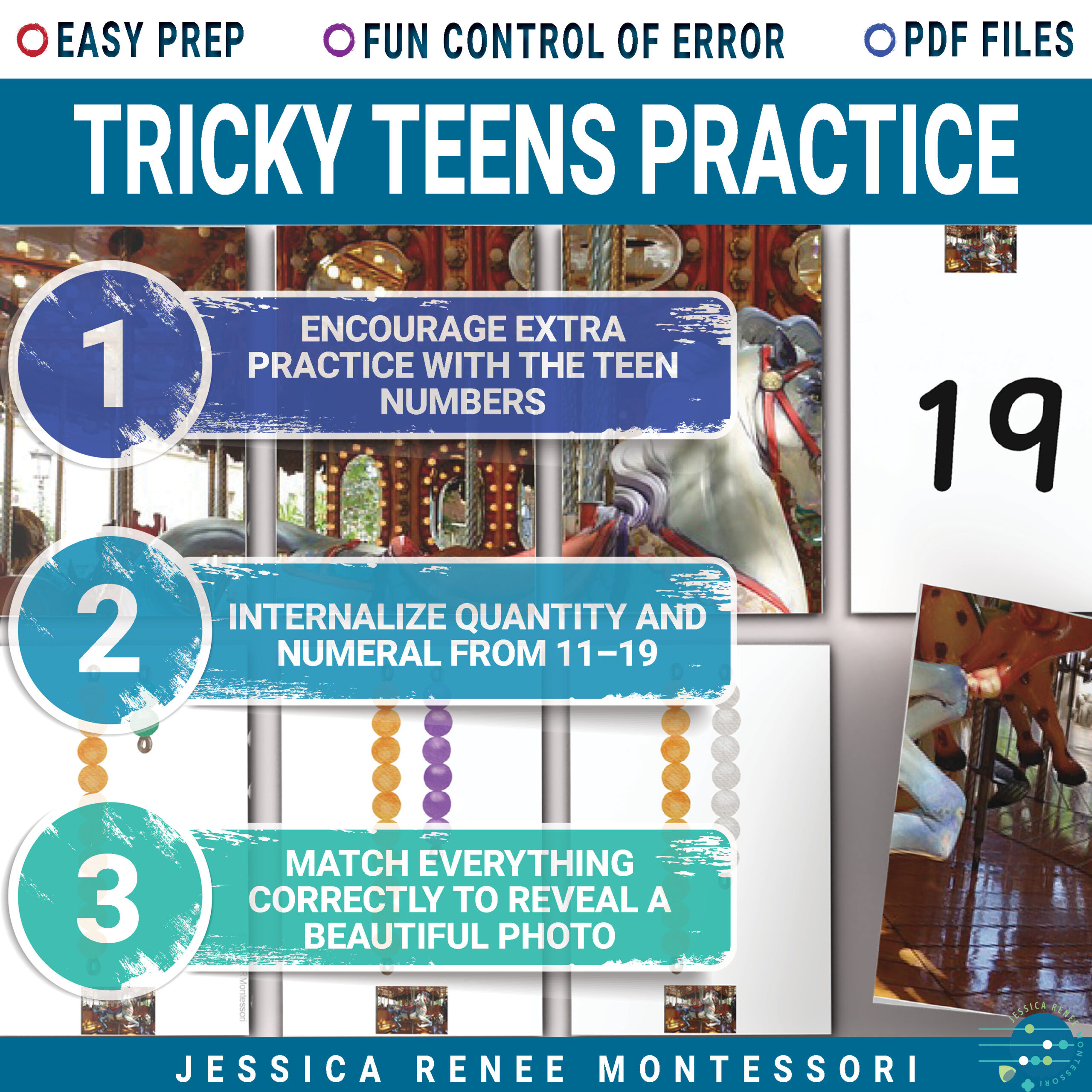 Montessori Math Puzzles for Practicing the Teen Numbers | Made By Teachers