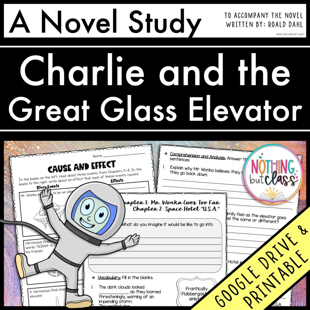 Charlie and the Great Glass Elevator Novel Study Unit | Comprehension ...