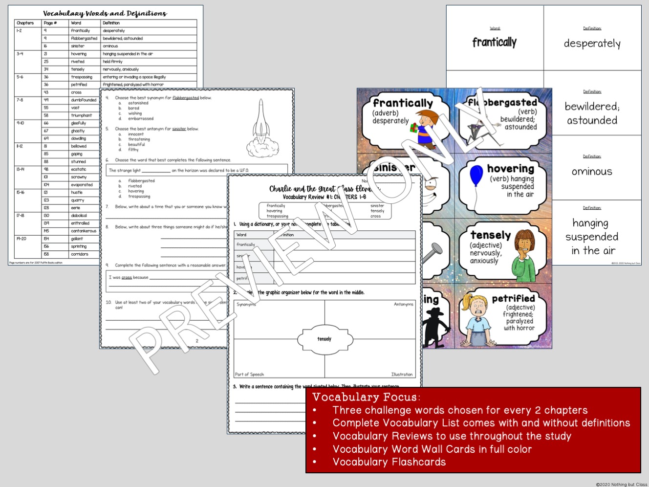 Charlie and the Great Glass Elevator Novel Study Unit | Comprehension ...