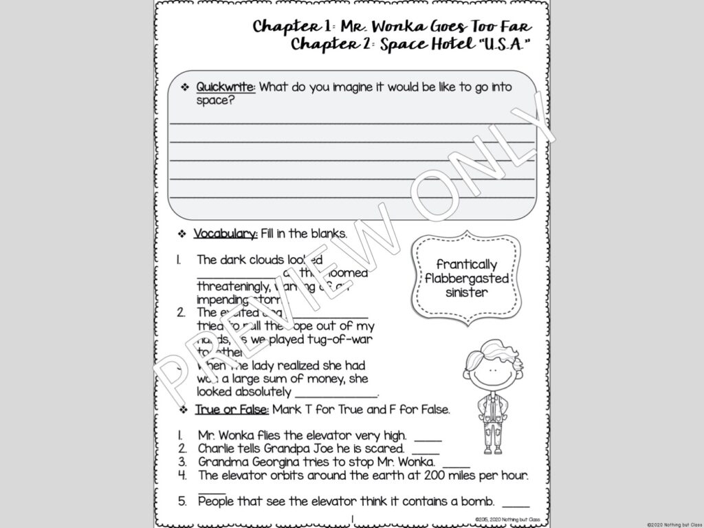 Charlie and the Great Glass Elevator Novel Study Unit | Comprehension ...