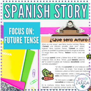 Spanish Future Tense Story Reading + 4 Activities - Sub Plans | Made By ...