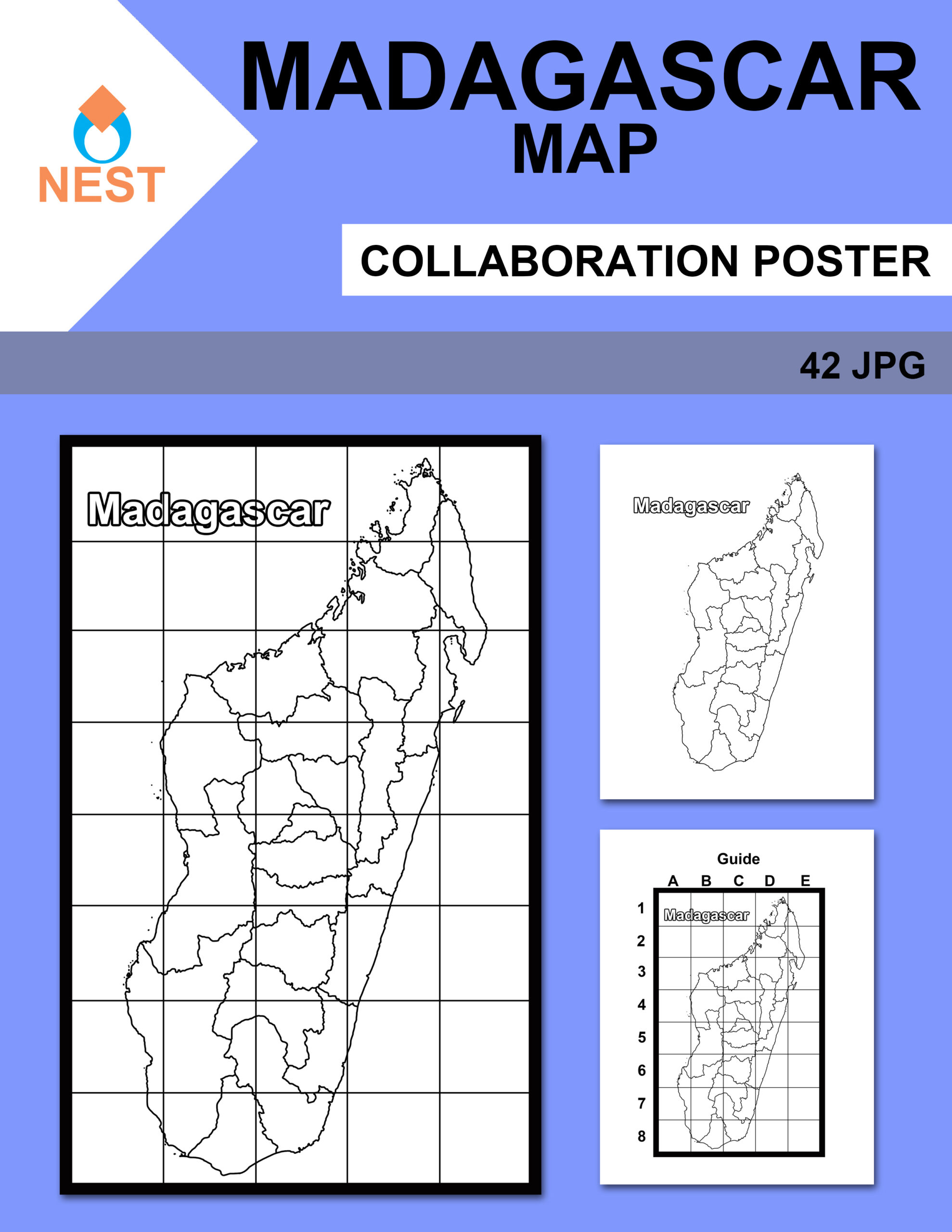 Madagascar map printable