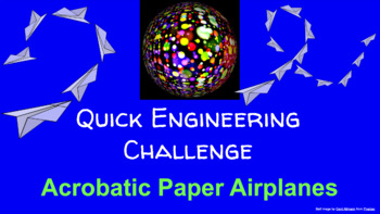 STEM Engineering Challenge Acrobatic Paper Airplanes Middle School NGSS ...