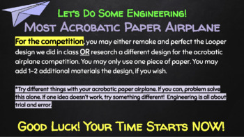 STEM Engineering Challenge Acrobatic Paper Airplanes Middle School NGSS ...