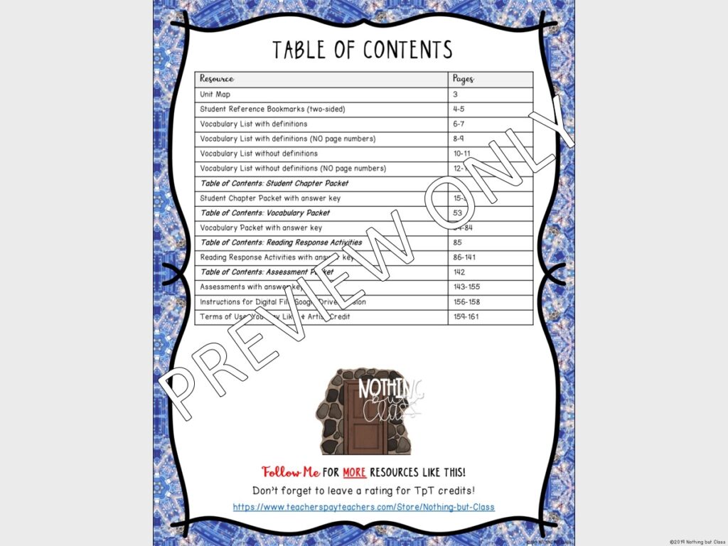 The City of Ember Novel Study Unit | Comprehension and Vocabulary with ...