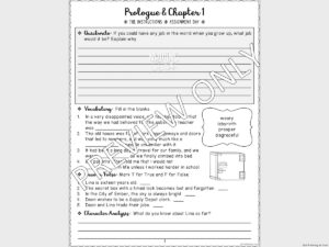 The City of Ember Novel Study Unit | Comprehension and Vocabulary with ...