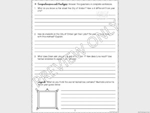 The City of Ember Novel Study Unit | Comprehension and Vocabulary with ...