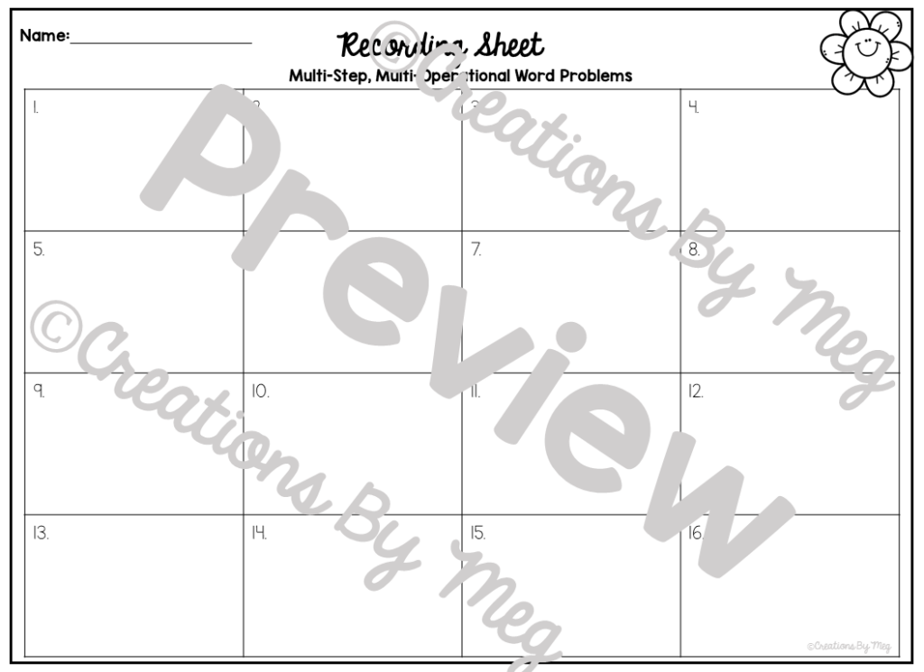 Spring Multi Step Word Problem Task Cards For Third And Fourth Grade
