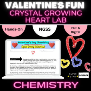 Valentine's Day Chemistry Activity Fun Crystal Growing Heart Lab Hands ...