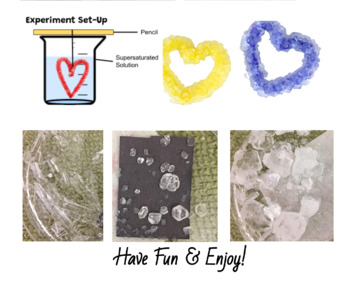 Valentine's Day Chemistry Activity Fun Crystal Growing Heart Lab Hands ...