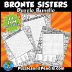 Bronte Sisters Word Search Puzzle Activity Page BUNDLE | 10 Wordsearch ...