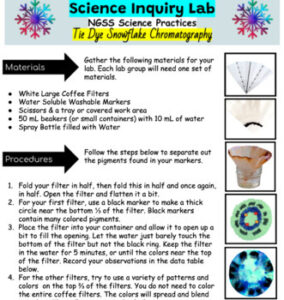 Winter Science STEM Activity Snowflake Chromatography Lab Hands On NGSS ...