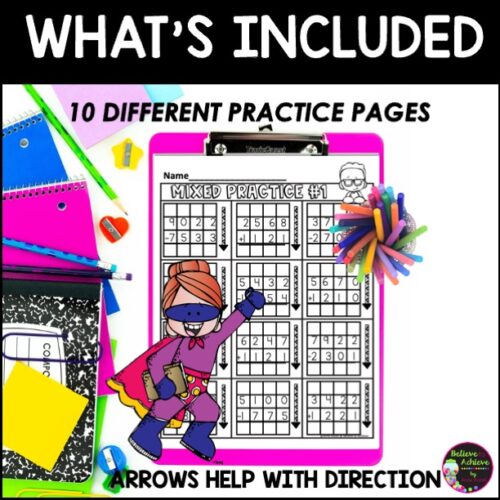 4 Digit Mixed Addition Subtraction With and Without Regrouping ...