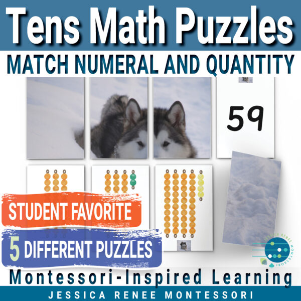 Montessori Math Puzzles for Practicing Numbers in the Tens | Made By ...