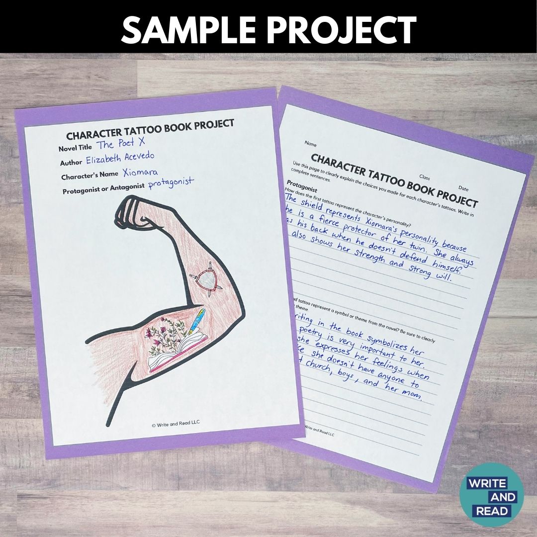 Character Tattoo Book Project - Independent Reading Accountability ...