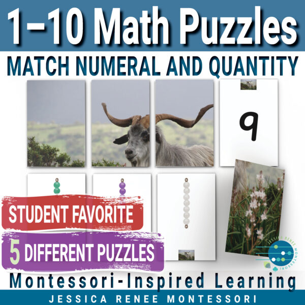 Montessori Math Puzzles for Practicing Numbers 1-10 | Made By Teachers