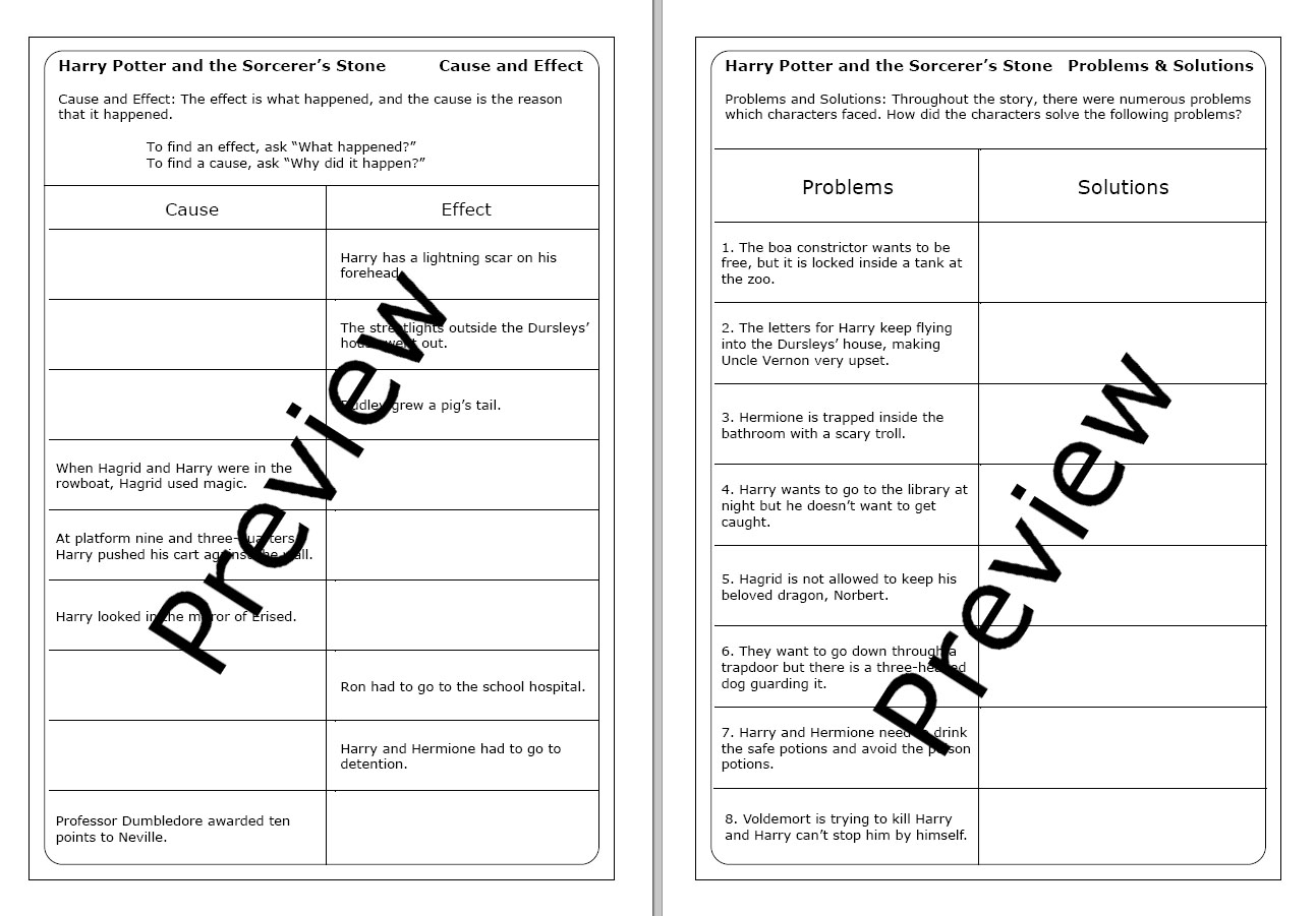 Harry Potter and the Sorcerer's Stone worksheets | Made By Teachers