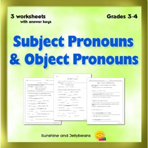 Parts of Speech BUNDLE - Nouns Pronouns Adjectives etc - Grades 3-4 ...