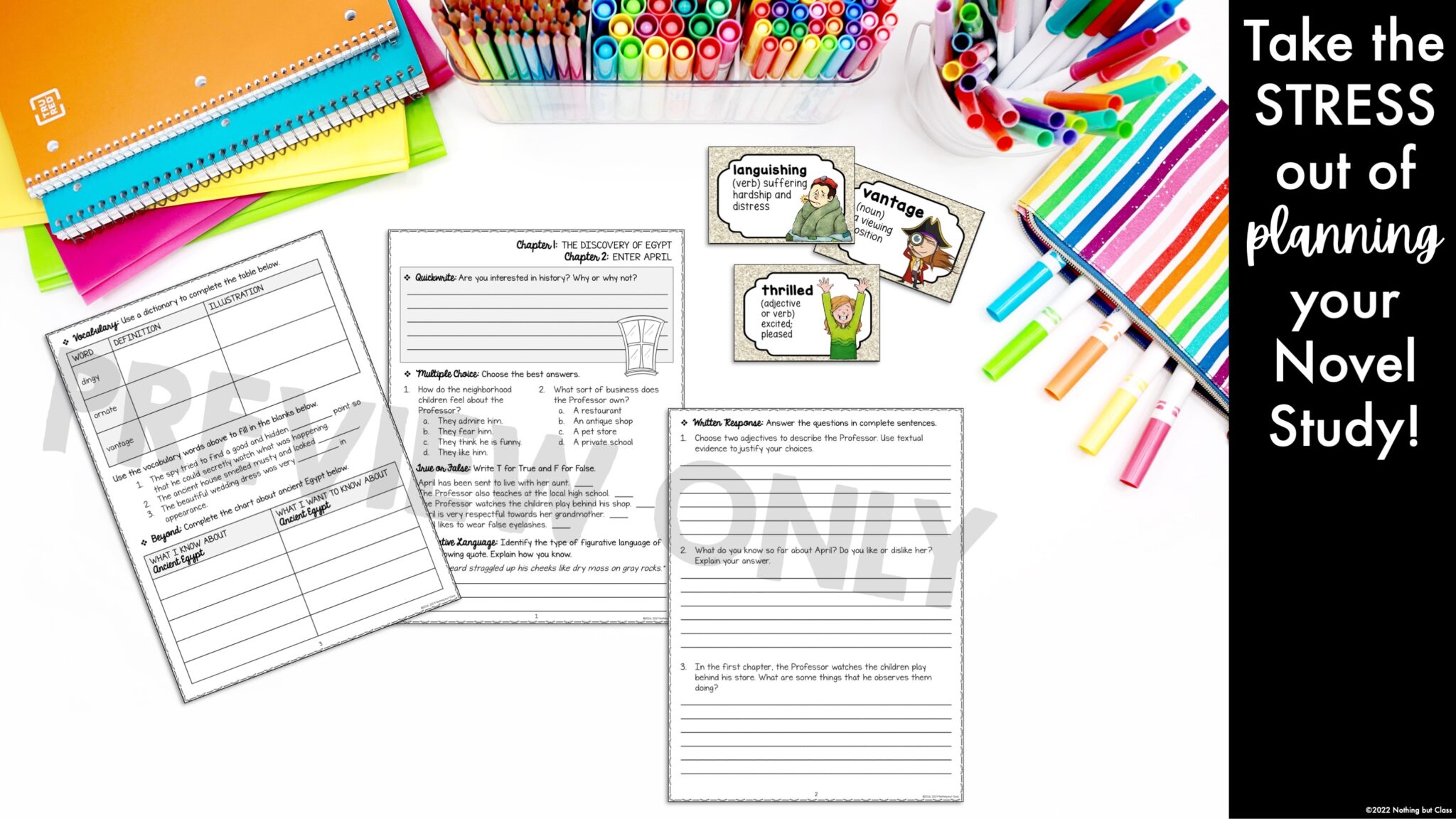 The Egypt Game Novel Study Unit | Comprehension and Vocabulary with ...