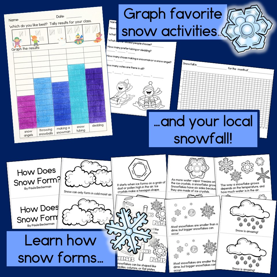 Snow STEM | Science Reading Graphing Measurement Symmetry Art ...