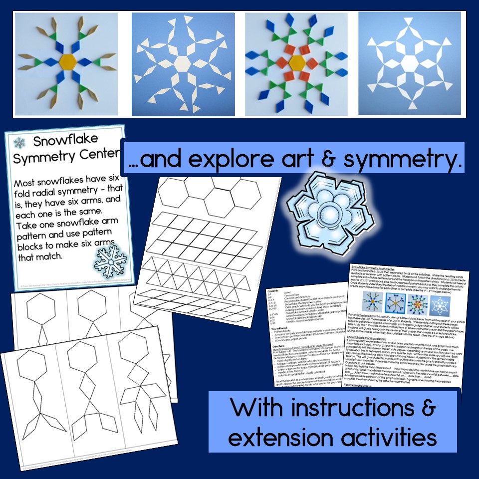 Snow STEM | Science Reading Graphing Measurement Symmetry Art ...