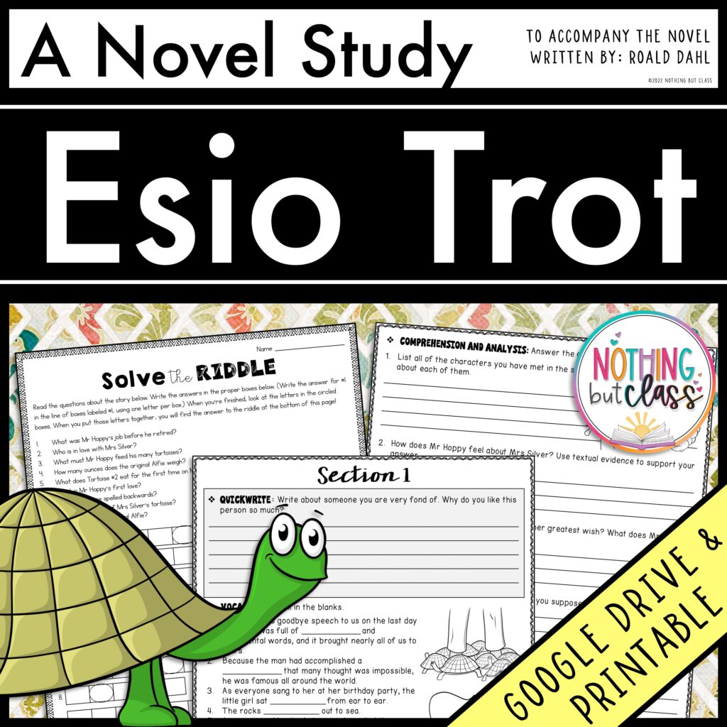 Esio Trot Novel Study Unit | Comprehension and Vocabulary with ...