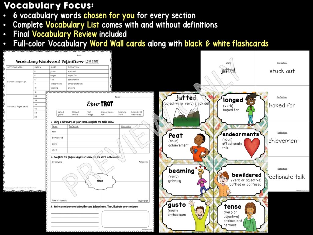Esio Trot Novel Study Unit | Comprehension and Vocabulary with ...