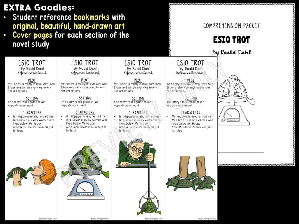 Esio Trot Novel Study Unit | Comprehension and Vocabulary with ...