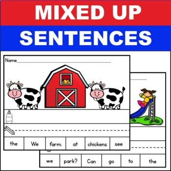 Mixed Up Sight Word Sentences Worksheets | Made By Teachers