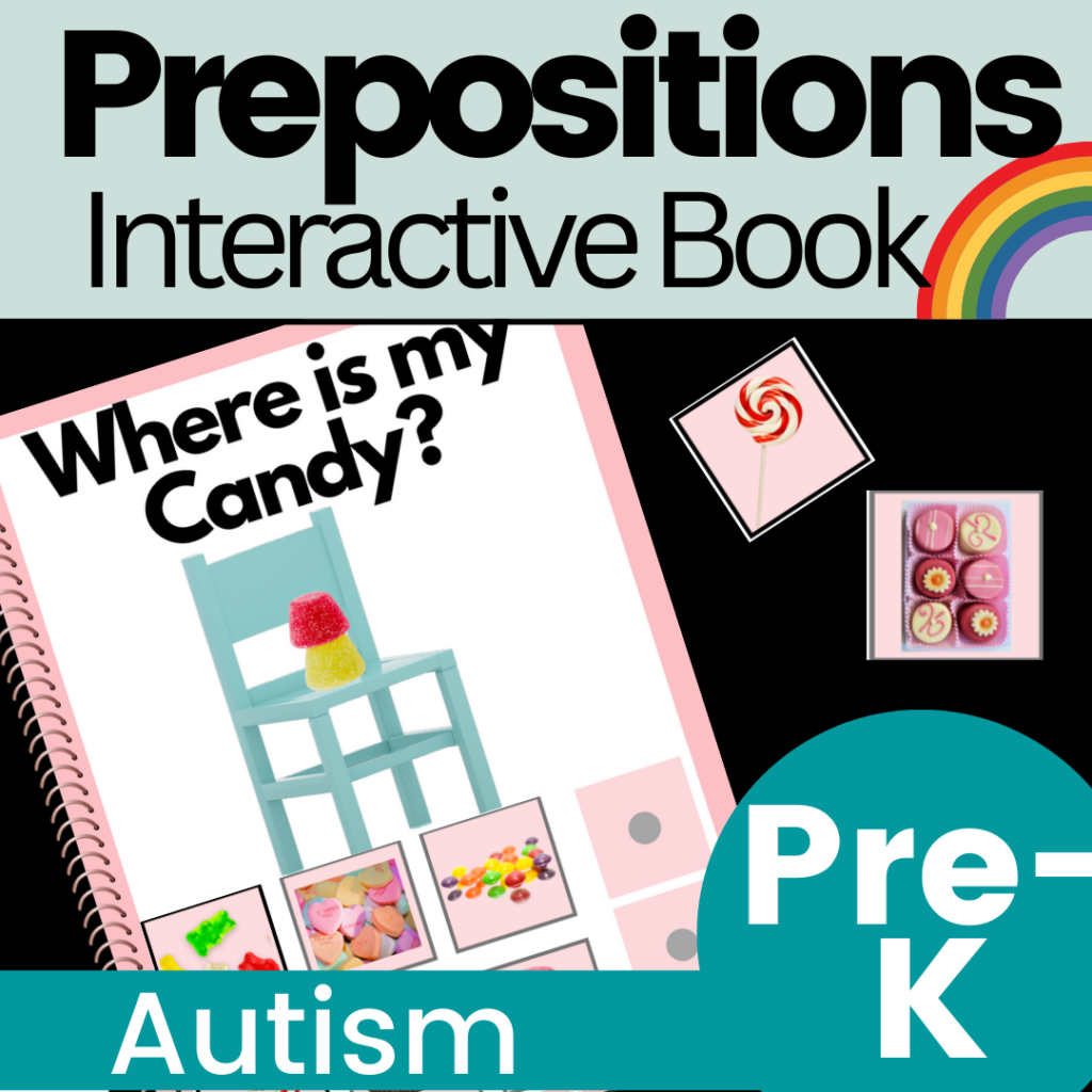 Interactive Book Prepositions Candy for Autism ABA Preschool Speech ...
