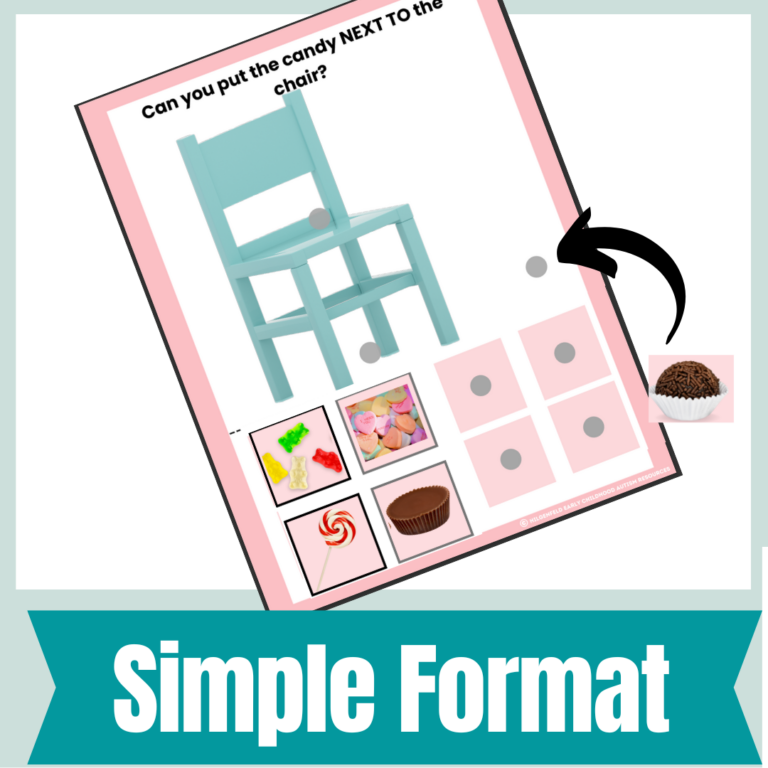 Interactive Book Prepositions Candy for Autism ABA Preschool Speech ...