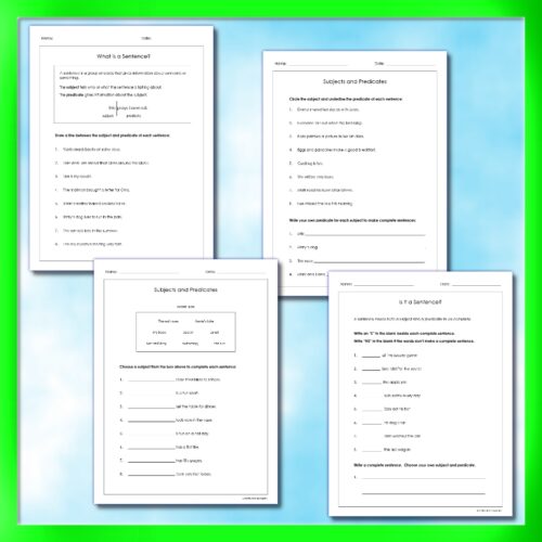 Working with Sentences BUNDLE - Grade 2 - 19 worksheets - 4 resources ...