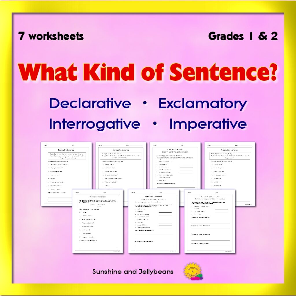 Working with Sentences BUNDLE - Grade 2 - 19 worksheets - 4 resources ...