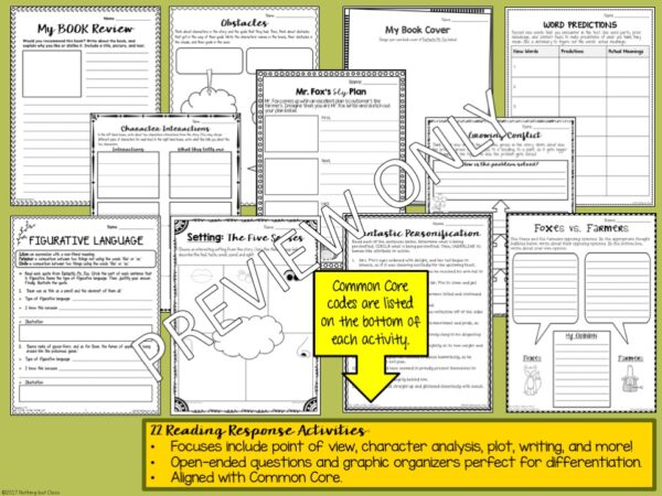 Fantastic Mr. Fox Novel Study Unit | Comprehension and Vocabulary with ...