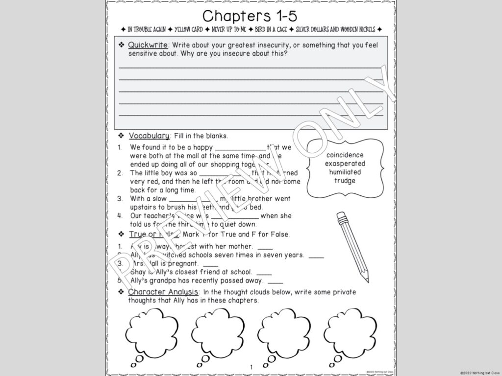 Fish in a Tree Novel Study Unit | Comprehension and Vocabulary with Activities and Tests | Made ...