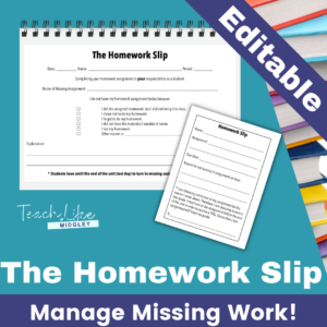 The Homework Slip | Made By Teachers